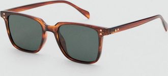 Mango Lunettes de soleil monture rectangulaire marron - Homme - Taille unique - MANGO MAN
