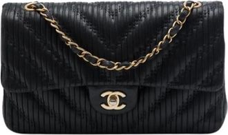 Chanel Sac bandouli&egrave;re pliss&eacute; doccasion - Femme - Pre-owned - Noir - Taille: ONE Size