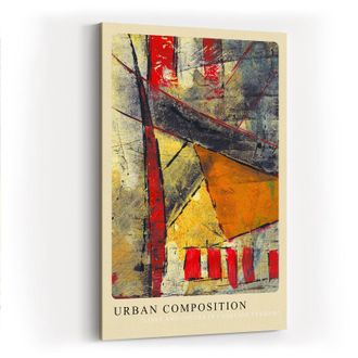 Paul Sinus Art Paul Sinus Kunstdruck 40x60cm Urban Composition Stadt Struktur Farbe Spannung Linien Abstrakt