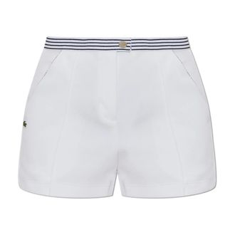 Lacoste Femme, Shorts, Blanc, Taille: 40 FR Shorts en piqu&eacute; Made in France