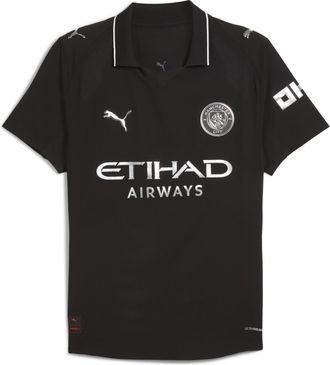Puma Maillot Authentic Away 25/26 Manchester City Homme, Accessoires, Noir, 3XL