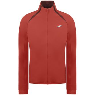 Brooks Fushion Damen Dunkelrote Hybrid-Laufjacke
