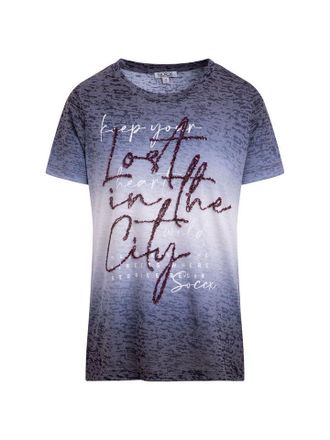 soccx Rundhalsshirt mit Farbverlauf