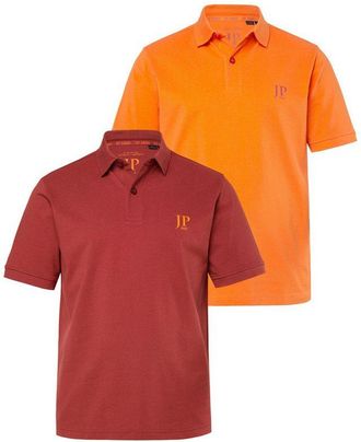 JP1880 Poloshirt bis 7XL Poloshirts 2er-Pack Piqué Seitenschlitze (2-tlg)