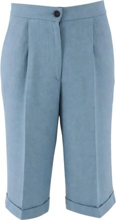 Antonelli Femme, Pantalons, Bleu, Taille: 46 FR Bermuda &agrave; jambes larges