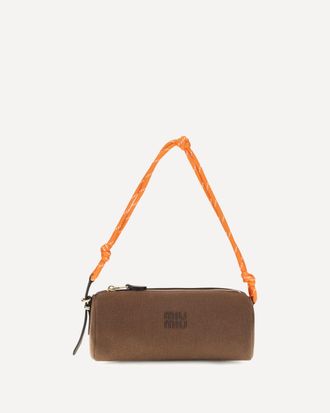 Miu Miu Embroidered logo Shoulder Bag Female UNI