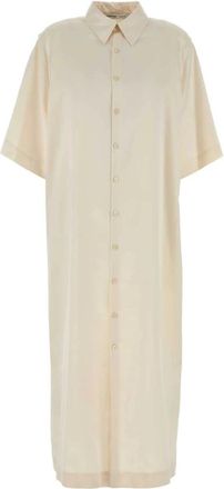 Carven Femme, Robes, Blanc, Taille: 40 FR Robe chemise midi &agrave; finition satin&eacute;e