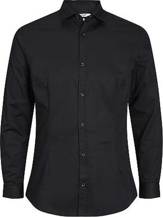 Jack & Jones 12097662 - Chemise habill&eacute;e - Taille Normale - Manches Longues - Homme - Noir (Black/Super Slim) - 44 (Taille Fabricant: XL)