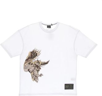 Dolly Noire Eagle Owl Over Tee - - Tops - Herren - Wei&szlig; - XL