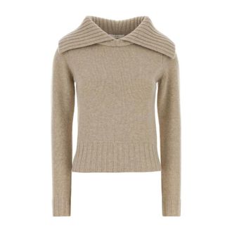 Co Femme, Pulls, Beige, Taille: 38 FR Pull &agrave; Col C&ocirc;tel&eacute;