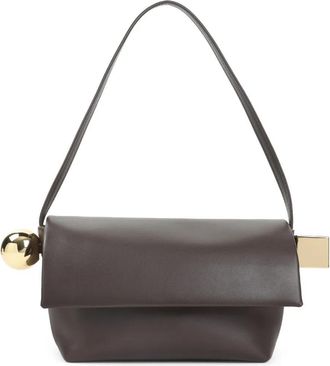 Jacquemus Hobo Bags - Dark Brown Lamb Leather Le Rond Carre Handbag - Gr. unisize - in Braun - für Damen