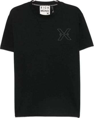 John Richmond Homme, Tops, Noir, Taille: L Semite T-Shirt