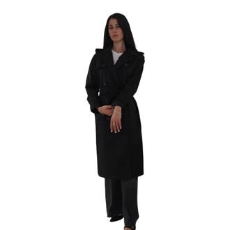 Ralph Lauren Langer schwarzer Damenregenmantel - - Coats - Damen - Schwarzk - L