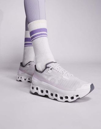 On Running ON - Cloudmonster Void - Lauf-Sneaker in Grau und Rosa