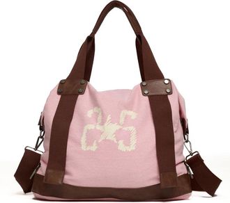 2Star Borsone aus Canvas und Kunstleder mit Schultergurt - - Bags - Damen - Rosa - ONE SIZE