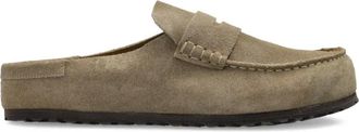 Birkenstock Homme, Chaussures, Brun, Taille: 40 EU Sandales en Cuir Suédé Taupe