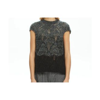 Malloni Top in filato m&eacute;lange MLO - - Knitwear - Damen - Schwarzk - S