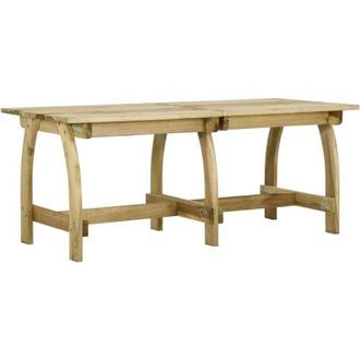 vidaXL Vidaxl - Table de jardin 220x74x75 cm Bois de pin impr&eacute;gn&eacute;