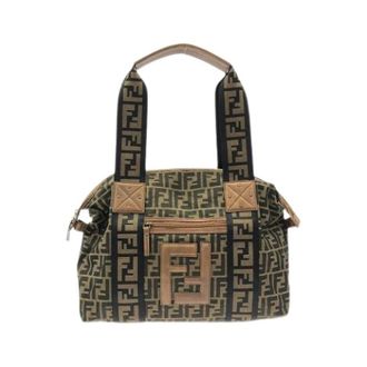 Fendi Sac Boston Pre-owned en toile - Femme - Pre-owned - Brun - Taille: ONE Size