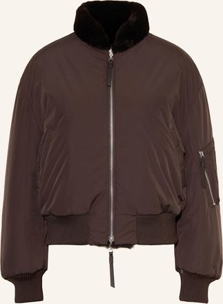 Utzon Utzon Lederblouson Zum Wenden braun