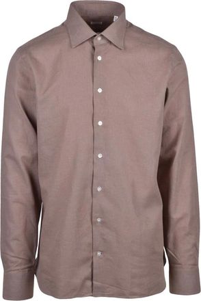 Borriello Homme, Chemises, Brun, Taille: 2XL Striped Button Shirt