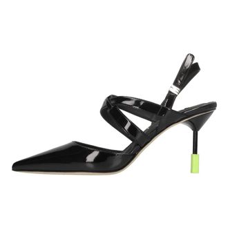 Msgm Lackleder Slingback Pumps - - Shoes - Damen - Schwarzk - 38 EU