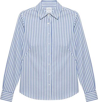 Brooks Brothers Femme, Blouses et Chemises, Multicolore, Taille: 44 FR Chemise ray&eacute;e ajust&eacute;e infroissable en coton Supima stretch