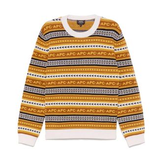 A.P.C. A.p.c., Homme, Pulls, Brun, Taille: XL Pull Malcom Marron