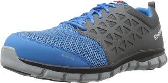 Reebok Work Mens Sublite Cushion Work RB4040 Industrial and Construction Shoe, Blue/Grey, 8.5 M US