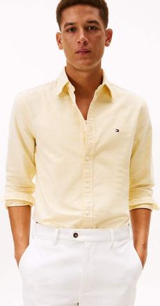 Tommy Hilfiger Reguar-Fit-Oxfordhemd in Hellgelb mit Button-down-Kragen