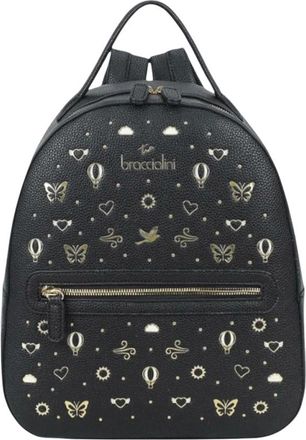 Braccialini Femme, Sacs, Noir, Taille: ONE Size Beth Strass Backpack
