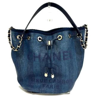 Chanel Pre-owned Tissu sacs-chanel - Femme - Pre-owned - Bleu - Taille: ONE Size
