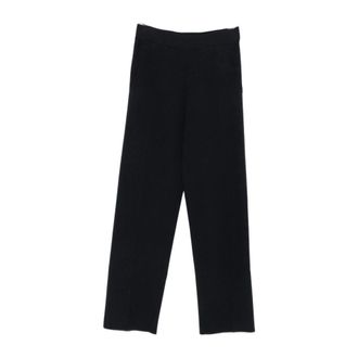 Max Mara High-Waisted Seamed Hosen - - Trousers - Damen - Blau - M