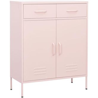 vidaXL Lagerschrank Rosa 80x35x101,5 cm Stahl - Vidaxl