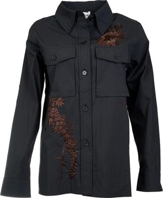 P.A.R.O.S.H. P.a.r.o.s.h., Femme, Blouses et Chemises, Noir, Taille: 38 FR Cam Ricamo