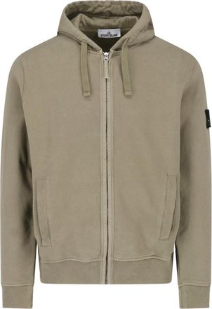 Stone Island Zip Logo Sweatshirt