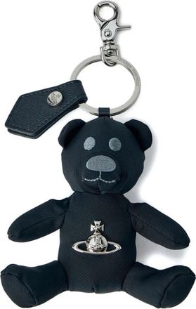 Vivienne Westwood Femme, Accessoires, Noir, Taille: ONE Size Orb Plaque Teddy Bear Keyring