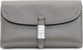 Pinko Pinko, Femme, Sacs, Gris, Taille: ONE Size Saddle Wallet Chain