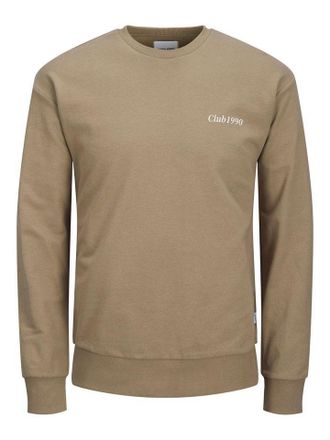 Jack & Jones Sweatshirt Pullover mit Rundhals, Logo Front & R&uuml;cken JJEBRADLEY GRAPHIC SWEAT CREW NOOS