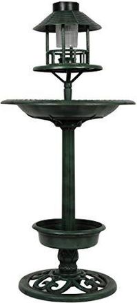 Lifetime Garden 110cm Outdoor Vogel Brunnen Tr&auml;nke hotel solar licht LED ArtNr. 29177