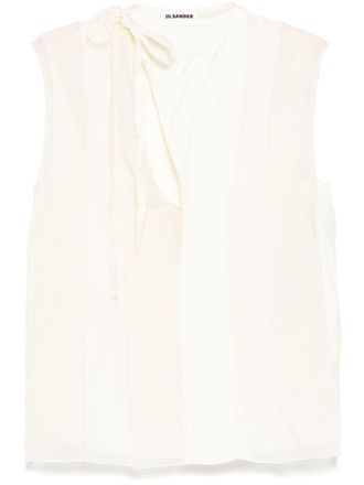 Jil Sander débardeur à empiècements - Blanc