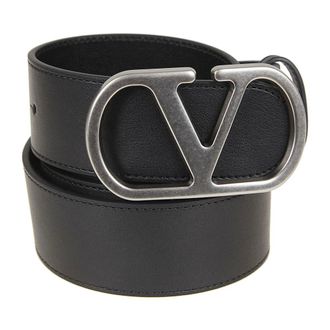Valentino Garavani Homme, Accessoires, Noir, Taille: 110 CM VLogo Signature Buckle Belt