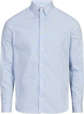 Au Printemps Paris Chemise droite &agrave; rayures en coton