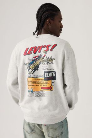 Levi's Relaxed Graphic Crewneck Sweatshirt - Homme - Gris / Light Heather Grey - L