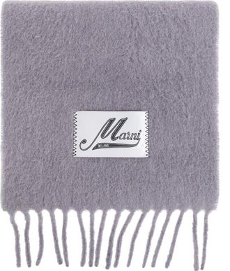 Marni Femme, Accessoires, Gris, Taille: ONE Size &Eacute;charpe &agrave; franges