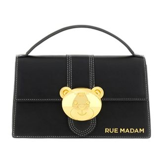 Rue Madam Vegan Teddy Schultertasche Classic - - Bags - Damen - Schwarzk - ONE SIZE