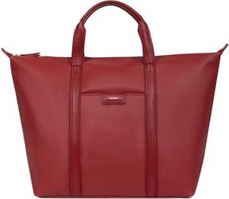 Pellet Sac cabas porté main - Matière éco-responsable - Compatible format A4 - Pour Femme - Collection Joyce - Rouge foncé