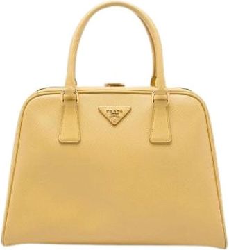 Prada Pre-owned Sac &agrave; main Pyramid Frame - Femme - Pre-owned - Jaune - Taille: ONE Size