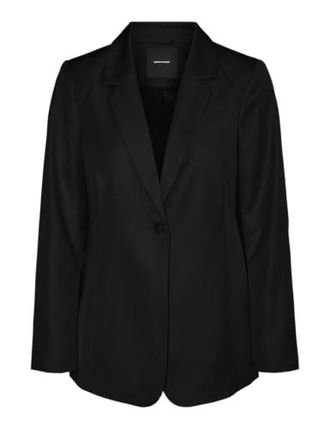 Vero Moda Vmtara Ls Fitted Slit Blazer Boo, Noir, 42 Femme