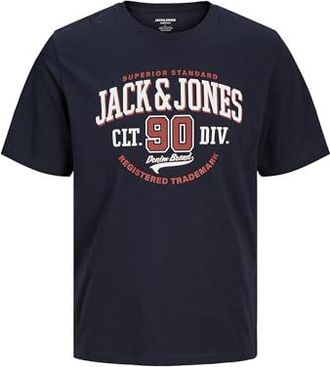 Jack & Jones Jack & Jones T-Shirt pour Homme, Bleu Marine, 4XL